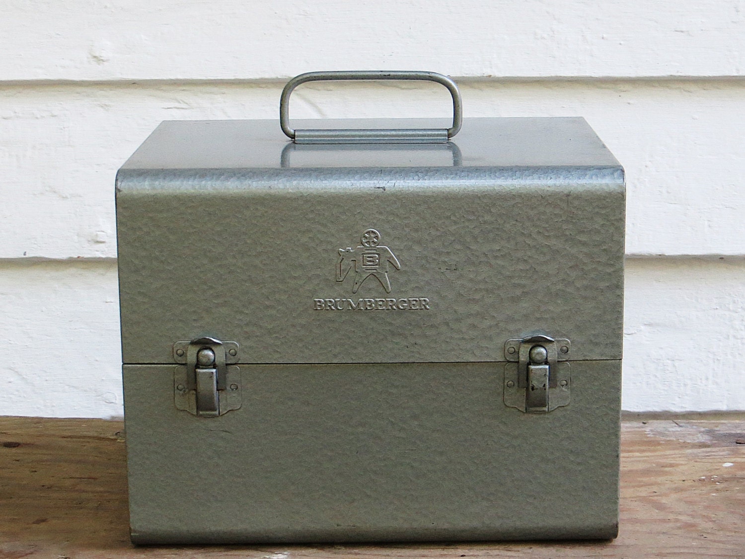 vintage film reel case ~ Brumberger film reel box ~ movie film storage ...