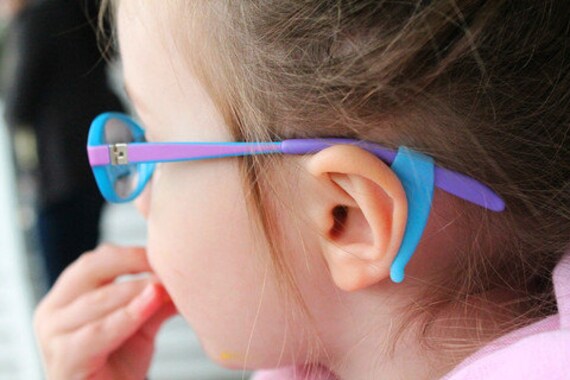 Blue Stay Puts Ear Lock for Kids Glasses or Adult Glasses to