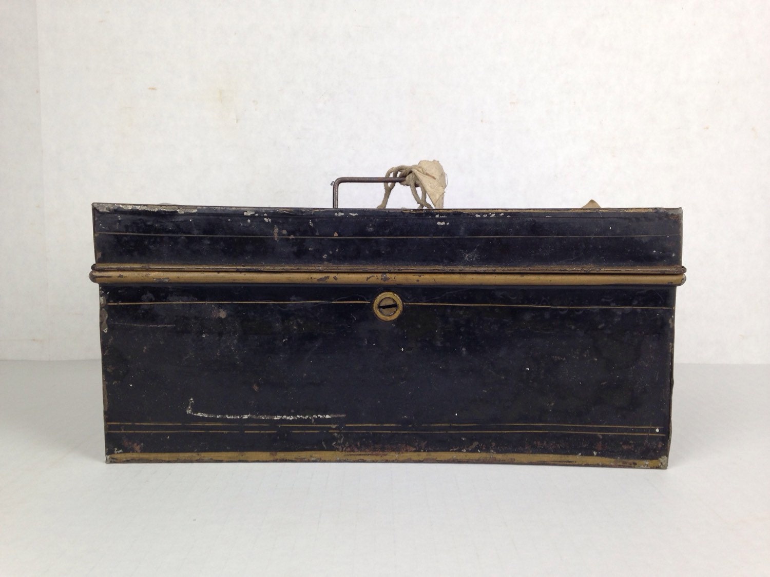 Antique Deposit Box Vintage Bank Box Antique Cash Box 1910s Metal Bank ...