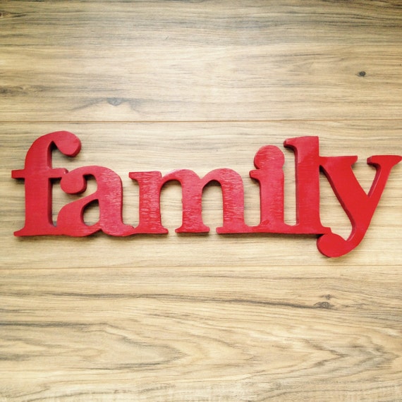 Wooden family sign wall hanging wall decor wooden letters