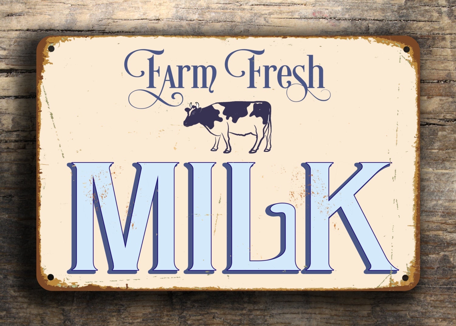 FRESH MILK SIGN Fresh Milk Signs Vintage style Milk Sign