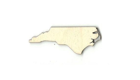 North Carolina Laser Cut Out Unfinished Wood Shape Craft