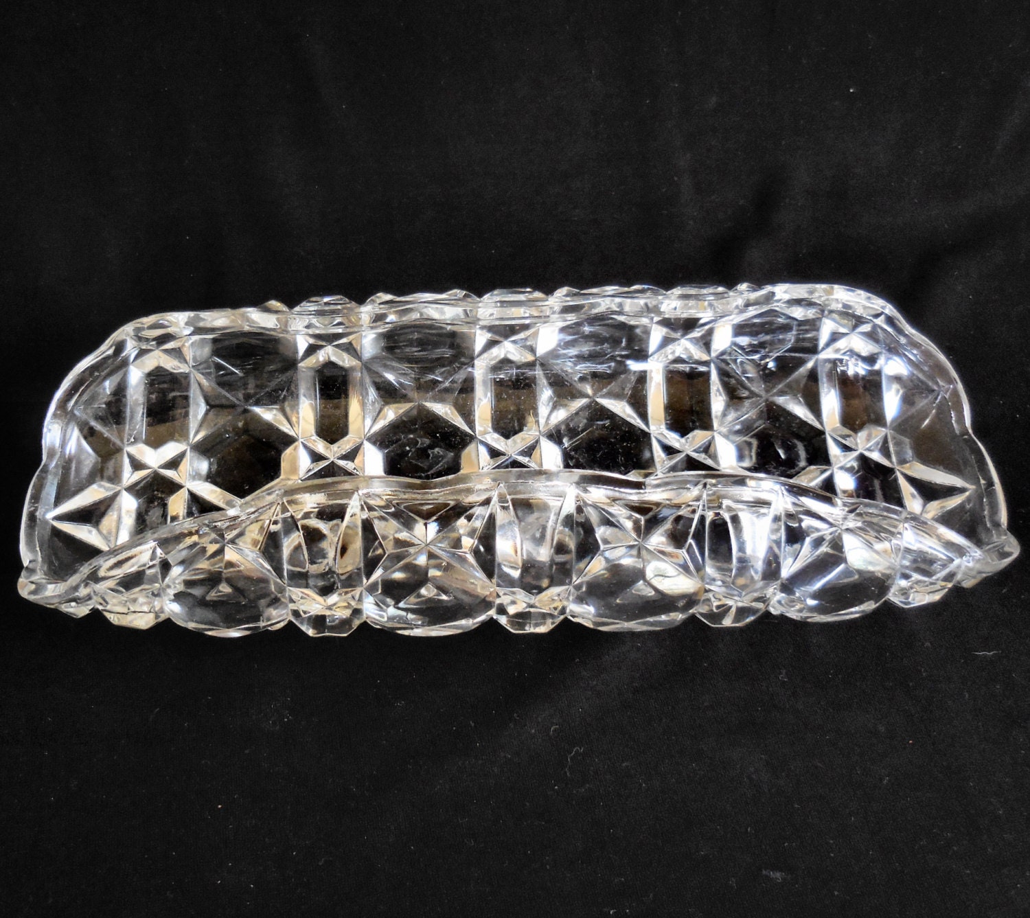 Vintage Crystal Celery Tray Octagonal Block pattern – Haute Juice