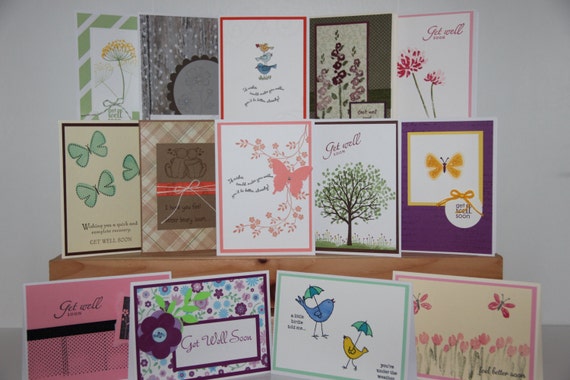 10 Get Well Cards. Handmade Get Well Greeting Card by DandACards