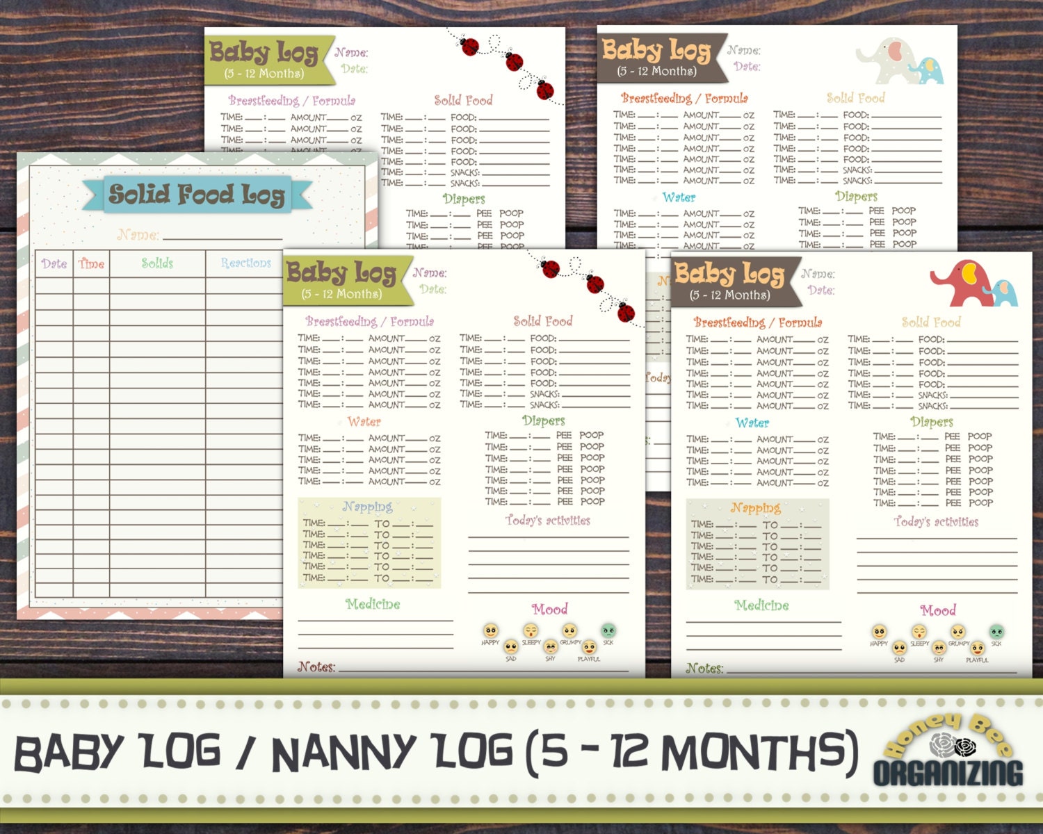 Baby Log 5 12 Months Nanny Log Baby s Day Schedule Baby Log 5 12 Months Nanny Log Baby s Day Schedule