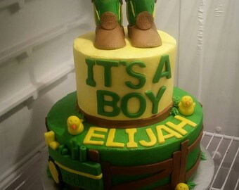 Handmade Edible Fondant RV Camping Cake Topper Set