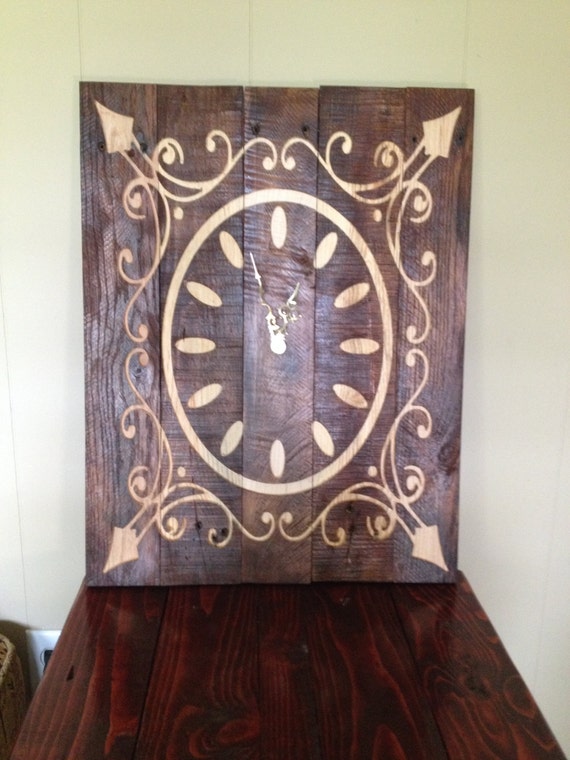 Items similar to Clock, Wall Clock, Wood Clock, Reclaimed Wood Clock ...