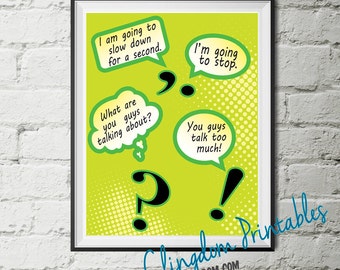 Punctuation poster | Etsy