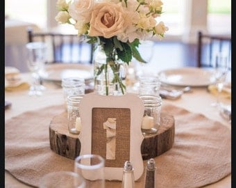 Burlap table numbers | Etsy