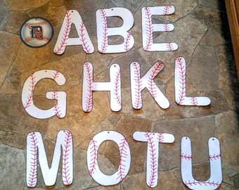 Baseball letters | Etsy