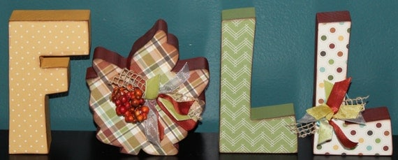 Items similar to FALL letter set on Etsy