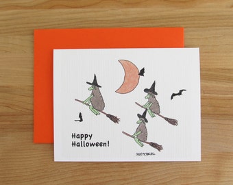 Funny halloween card | Etsy