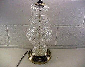 Vintage crystal lamp | Etsy