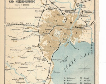 1930 Madrid Spain Antique Map