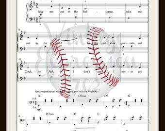 Baseball song lyrics | Etsy