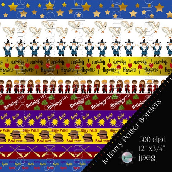 Harry Potter Borders Digital Borders Decorative Borders