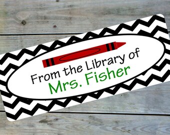 Unique library sticker related items | Etsy