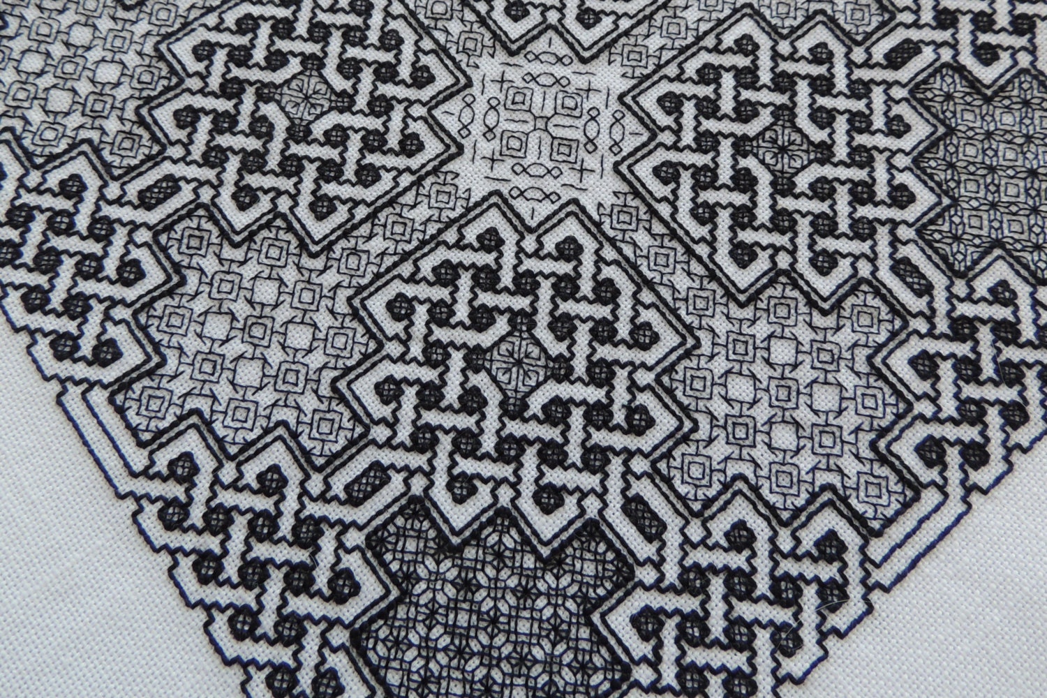 Celtic Blackwork pattern. Modern blackwork. Blackwork