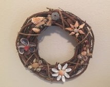 Flowers of Shell Wreath 10" diameter
