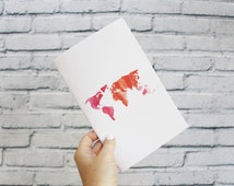 Popular items for world map journal on Etsy