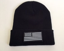 Unique american flag beanie related items | Etsy
