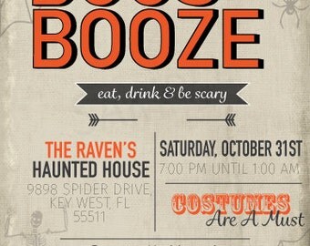 Boos and booze party | Etsy