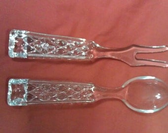 Glass spoon and fork | Etsy