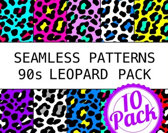 Printable Seamless Patterns 90s Pack Digital Scrapbook