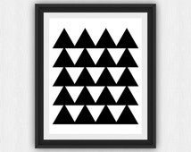 Popular items for black triangle print on Etsy