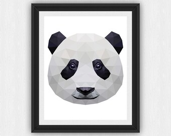 Geometric panda | Etsy