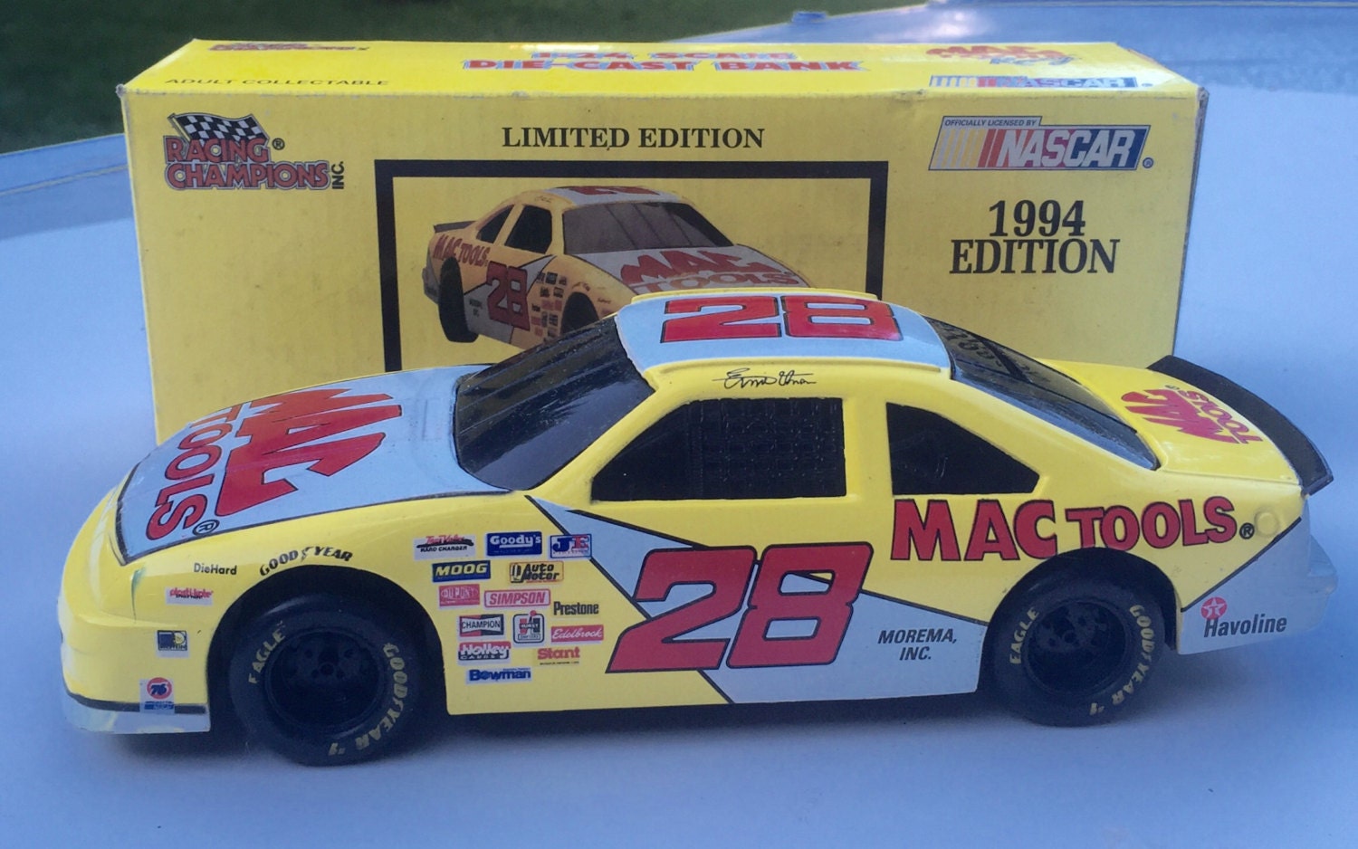 1994 Ernie Irvan Mac Tools 28 NASCAR Bank Die by Thehucksterwagon