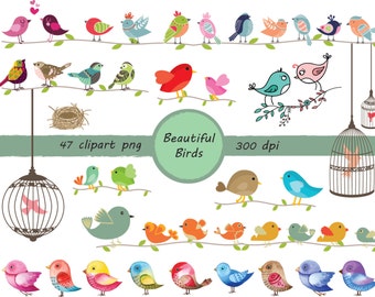 Bird clipart little birds clip art baby birds whimsical cute
