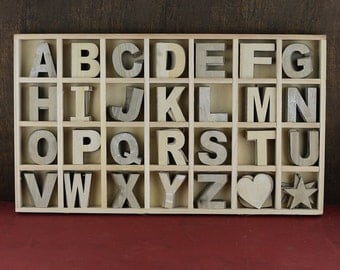 Wooden alphabet letters | Etsy
