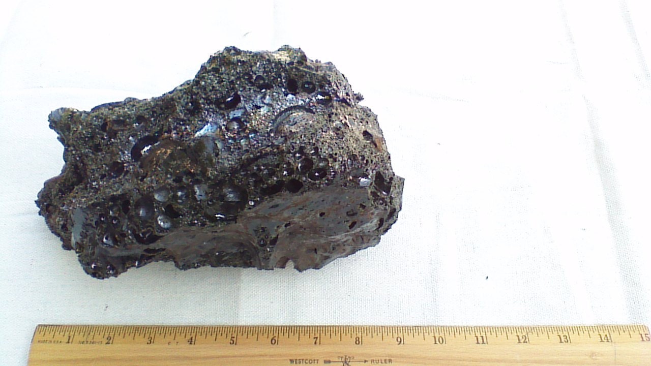 6.5 pound piece of vintage foundry slag glass