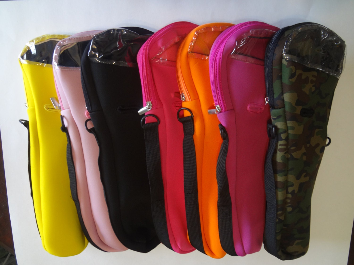 Fuchsia oxygen cylinder carrier bag