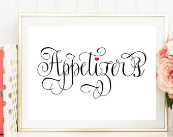 Appetizer sign | Etsy