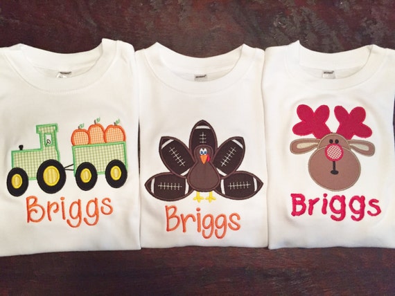 Items similar to Get Through the Fall Applique Tee or Bodysuit Set ...