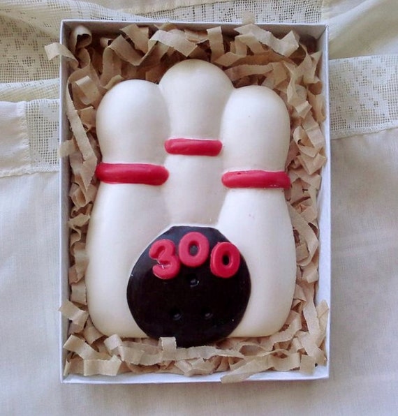 Large Chocolate Bowling Ball and Pins Favor/Gift