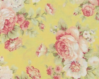 Yellow floral fabric | Etsy