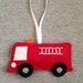 Fire Truck Christmas Ornament by Tuscanycreative on Etsy