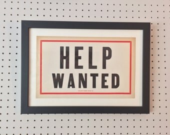 Items similar to Funny Help Wanted Now Hiring Sign on Corrugated ...