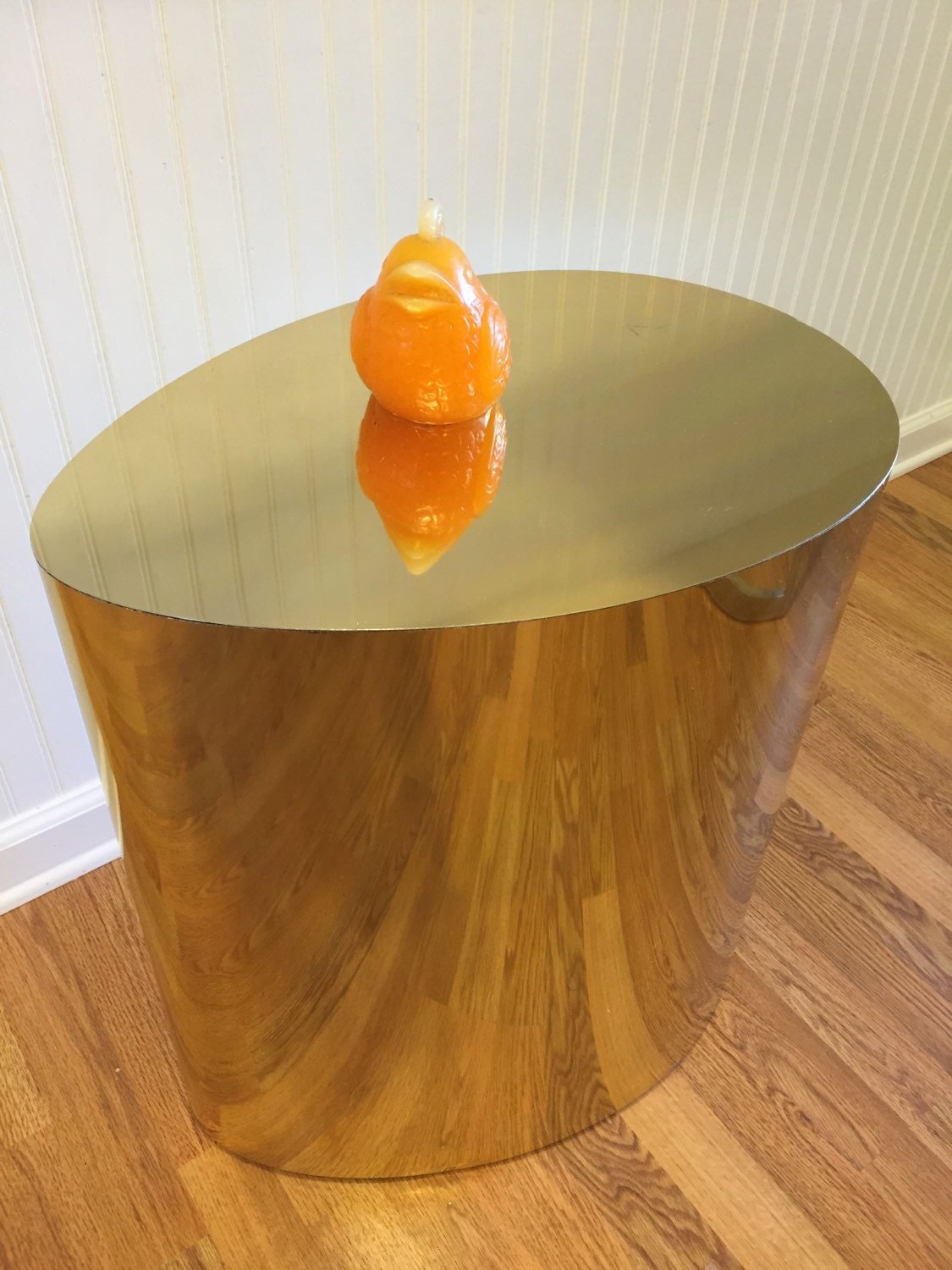 MODERNIST BRASS TEARDROP Side Table Accent Tear Drop Table Minimalist ...