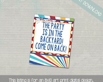 Unique backyard signs related items | Etsy