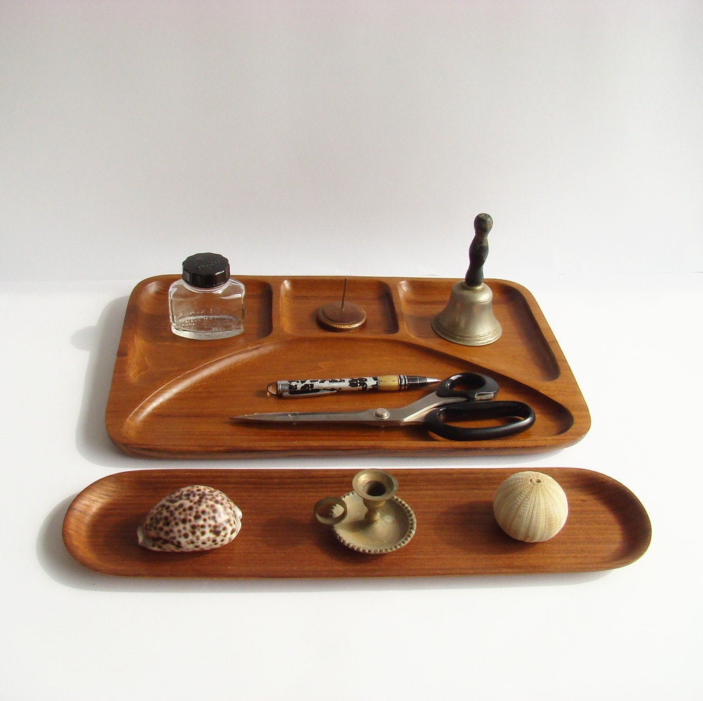 Ary Nybro Sweden, 2 Teak Trays, Mid Century Modern, Teak Display Tray ...