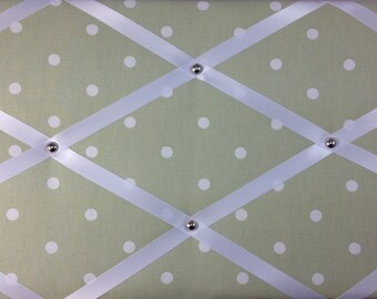 Pin Board/Notice Board Grey Linen Fabric with Copper