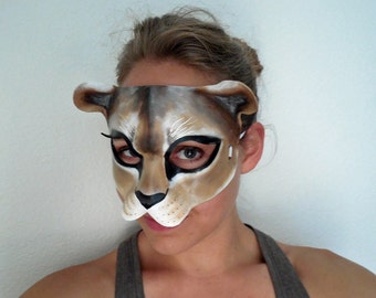 Buck Leather Mask Adult or Child Sizes Deer His by LovelyLiddy