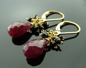 Black gold ruby | Etsy