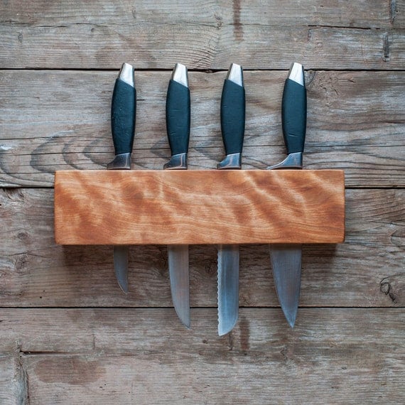 Kitchen Knife Holder Wood Knife Rack Wall Knife Holder Wall