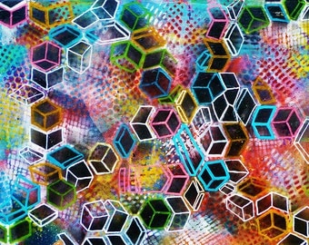Cubic painting | Etsy