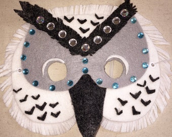 Snowy owl mask | Etsy